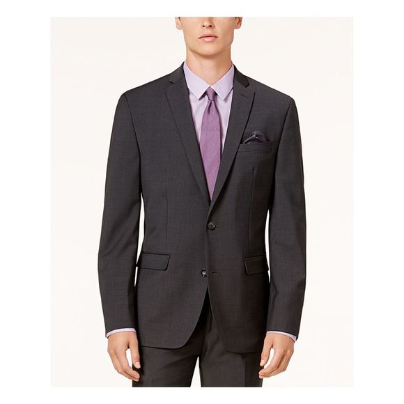 Bar III | Suits & Blazers | Bar Iii Mens Gray Slim Fit Performance ...